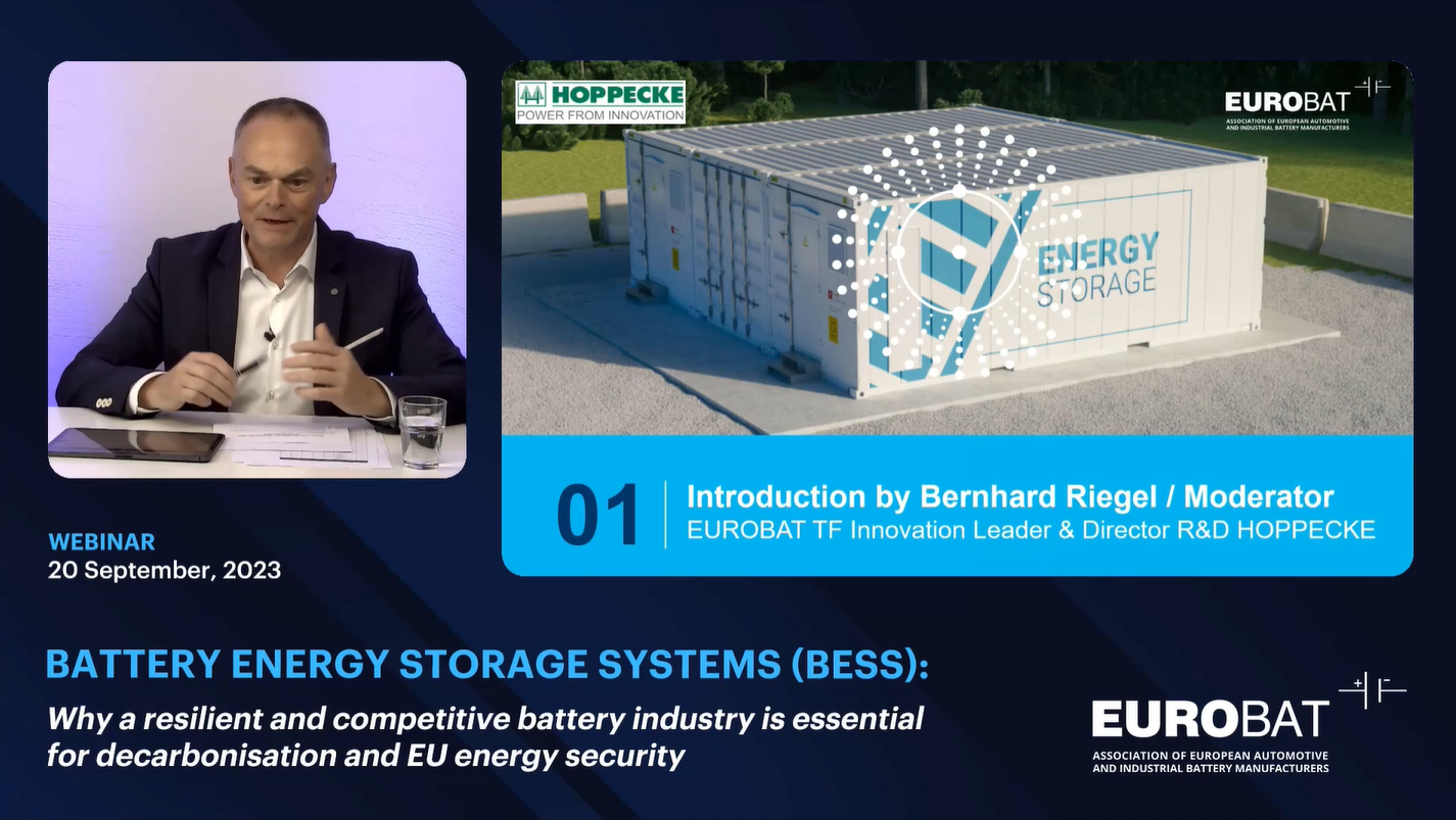 EUROBAT "Battery Energy Storage Systems (BESS): Why a resilient and ...